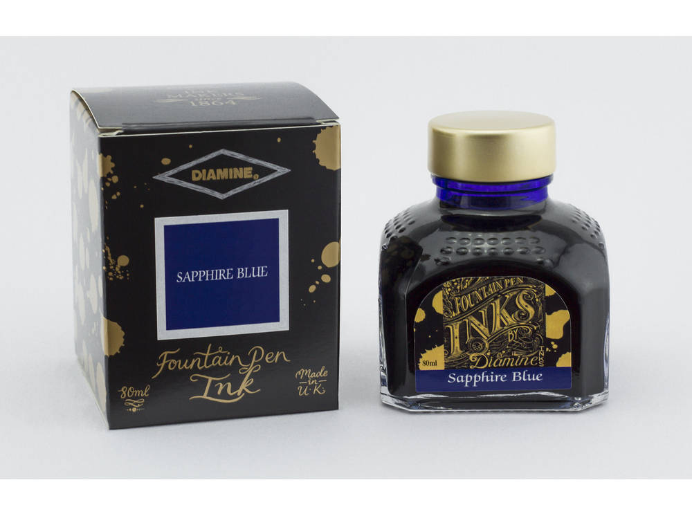 Diamine Fountain Pen Ink 80ml - Sapphire Blue – Sky Paper